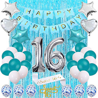 Sweet 16 Birthday Decorations-Sweet 16 Party Supplies-Sweet 16 ...