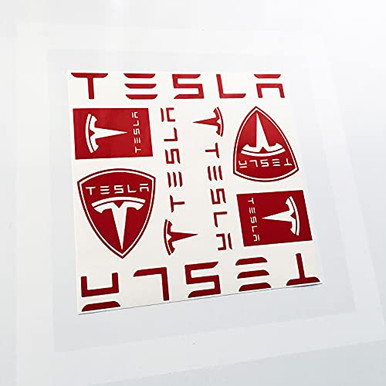 Imagnt Studio Sticker Set of 8 Decals fits Tesla car Window Laptop ...