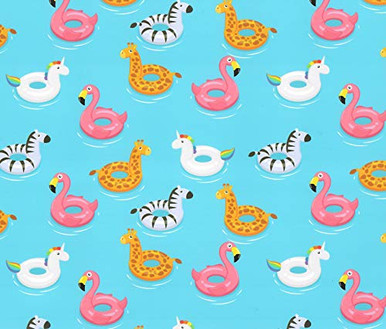 Pool Float Print Pattern Heat Transfer Vinyl and Carrier Sheet -10 in X ...