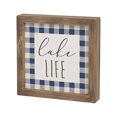 Collins Painting Lake-Themed Buffalo Check Sign -Lake Life ...