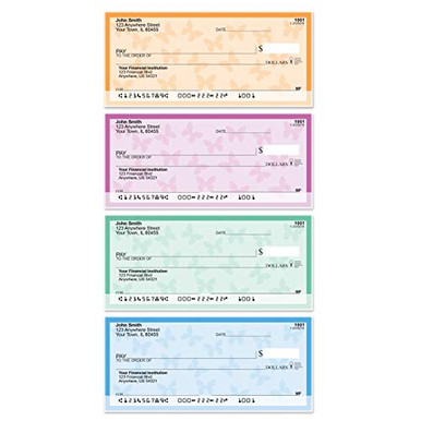 Butterfly Top Tear Value Priced Personal Checks -1 Box of Duplicates ...