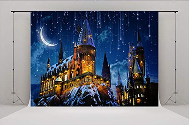 7x5ft Magic Castle School Photography Backdrops Night Moon Background ...
