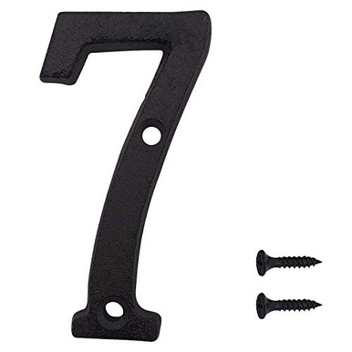 INCREWAY Cast Iron House Numbers- 3" Black Retro Metal Numbers Vintage ...