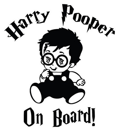 baby on board harry potter pooper babies cute die cut vinyl decal ...