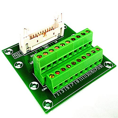 IDC20 2x10 Pins 0.1" Male Header Breakout Board- Terminal Block ...