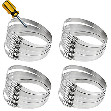 Hose Clamp-Worm Drive Hose Clamps-Stainless Steel Adjustable Range Gear ...