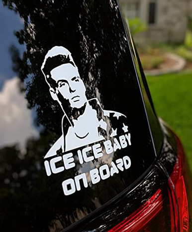 Ice Ice Baby Sticker Baby On Board Sticker Vanilla Ice Decal Gift Funny ...
