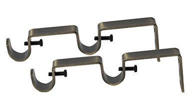 Urbanest Double Curtain Rod Bracket- 1/2-inch to 5/8-inch Diameter Rods ...