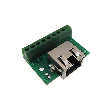 RJ45 Ethernet Connector Breakout Board w/LED Screw Terminal Board Edge ...