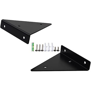 5.6 Inch Black Shelf Brackets - Concealed Blind Shelf Support Brackets ...