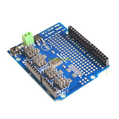 PCA9685 16 Channel 12-bit PWM Servo Drive Shield Board DC Motor Driver Module I2C Controlled PWM ...