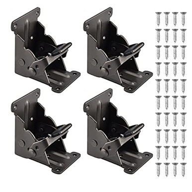 Table Leg Folding Brackets 4 Pcs for Table Bed Leg Bronze Steel ...