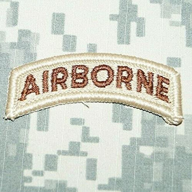 Rare Authentic US Army Airborne Tab Tan DCU Military Patch ...