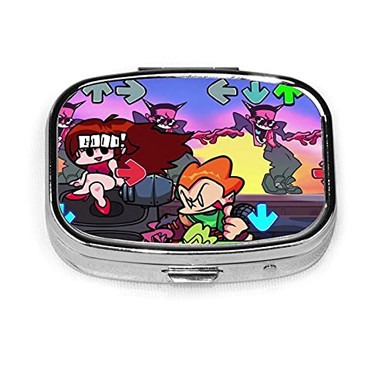 Friday Night Funkin Pill Case Square Pill Case Two Compartment Pocket ...