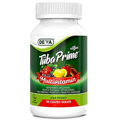 Deva Tuba Prime Vegan Multivitamin - High-Potency Vitamin and Mineral ...