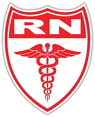 5 Piece Set -RN Shield LPN NP BSN Red Caduceus Nurse Gift Idea Sticker ...