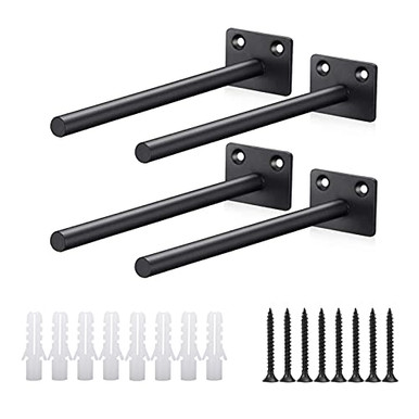 Heavy Duty Floating Shelf Bracket - 4 Pieces 8 Inch Solid Steel Blind ...