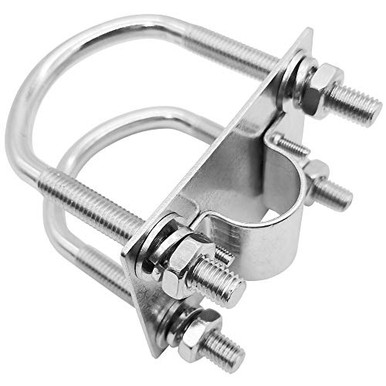 Stainless Steel Antenna Mount Bracket With U Style Bolts For Outdoor