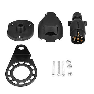 Qiilu Trailer Plug- 12N 7Pin Trailer Plug Socket Connector Adapter ...