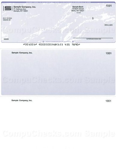 100 Blank Check Paper - Check on Top - Blue or Green Marble ...
