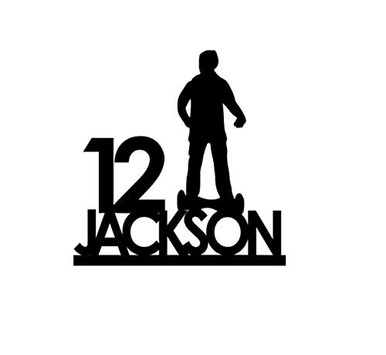 Personalized Cake Topper Acrylic- Hoverboard Cake Topper- Hover ...