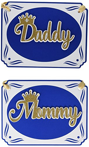 All About Details Royal Blue & Gold Prince Theme Daddy-Mommy Chair ...