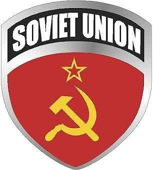 Soviet Union USSR Flag Shield Decal Badge Car Motorcycle Decal 3M ...