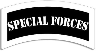 Black/White Special Forces Tab Shaped 3M Reflective Sticker- SSI Decal ...