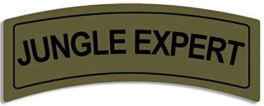Green Jungle Expert Tab Shaped 3M Reflective Sticker- Army Military - Warehousesoverstock