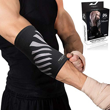 Elbow Brace -1 Piece- - Unisex Elbow Compression Sleeve for Tennis ...