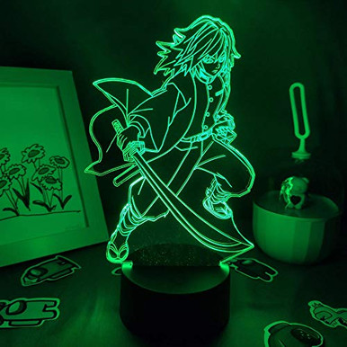 3D Animation Night Light Anime Demon Slayer Figure Tomioka Giyuu 3D LED ...