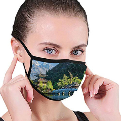 Funny Activated Carbon mask-Vintage China- Old Town Scene of Lijiang ...