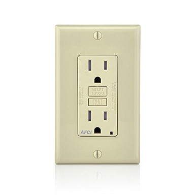Leviton AFTR1-I SmartlockPro Outlet Branch Circuit Arc-Fault Circuit ...