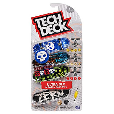 Tech-Deck Zero Zero 2021 Skateboards Ultra DLX 4-Pack Fingerboards ...