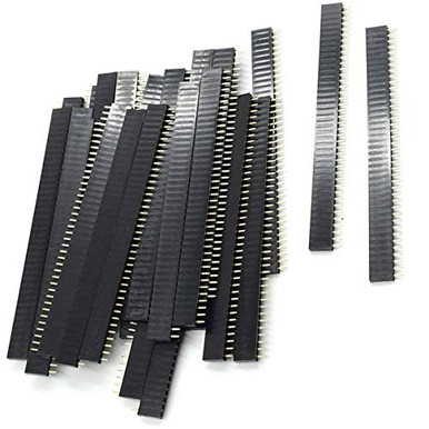 20 Pcs 1x40 Pin 2.54mm Pitch Straight Single Row PCB Female Headers ...