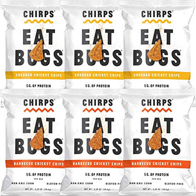Chirps Cricket Chips Variety Pack- Gluten-free- High Protein - 1.25 Oz ...