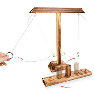 Ayzaw Fun Loop Toss Games- Handmade Wooden Loop Tossing Throwing Games ...