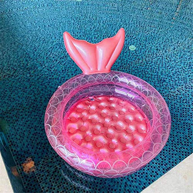 35" Inflatable Mermaid Tail Pool Float for Kids Toddler Giant ...