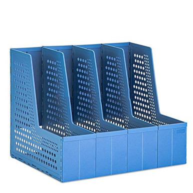SAYEEC Vertical Magazine Holder Collapsible 4 Compartment Document ...