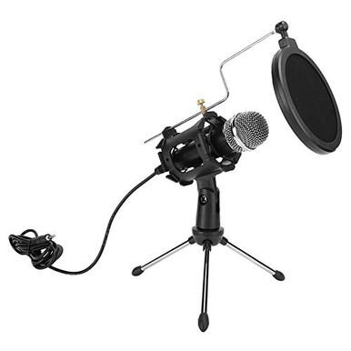 Portable Handheld Mic Speaker Machine - with Stand and Windproof Shield ...