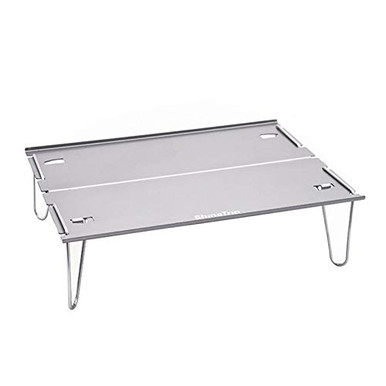 Folding Camping Table - Portable Hiking Table with Aluminum Tabletop ...