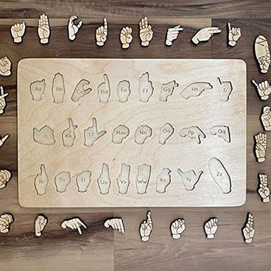 Sign Language Puzzle- Sign Language Puzzle Board-Letter Sign Language ...