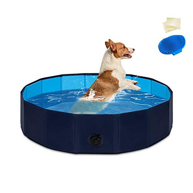 BOCCA Foldable Dog Pool - Portable Kiddie Pool for Kids- Hard Plastic ...