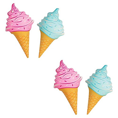 NUOBESTY 4pcs Inflatable Pool Float Ice Cream Pool Float Hammock ...