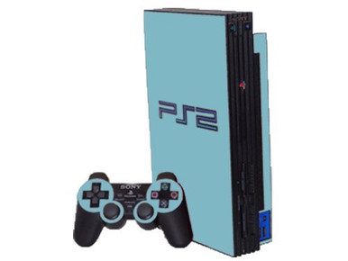 Ice Blue Vinyl Decal Faceplate Mod Skin Kit for Sony PlayStation 2 -PS2 ...
