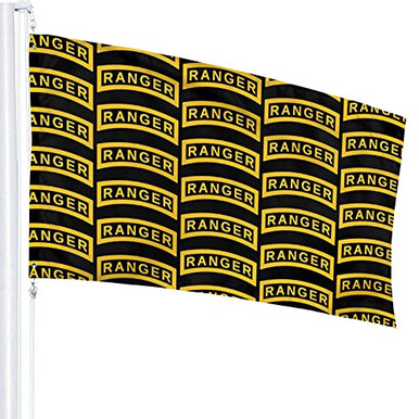 Us Army Retro Ranger Tab Flag 3d Wall Banner Poster For Home Garden ...