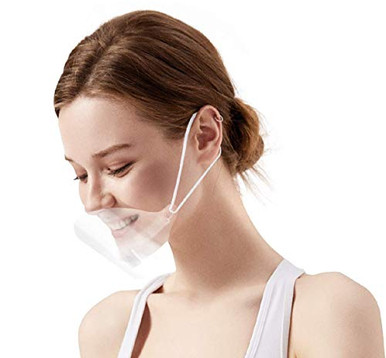 `-20 Masks- Ultralight Transparent Open Face Mouth Shields for Food ...