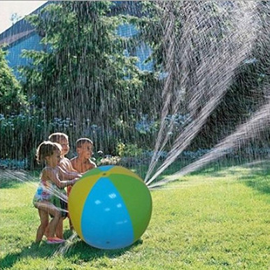 Merlilive Inflatable Water Spray Ball Children's Beach Ball Sprinkler ...