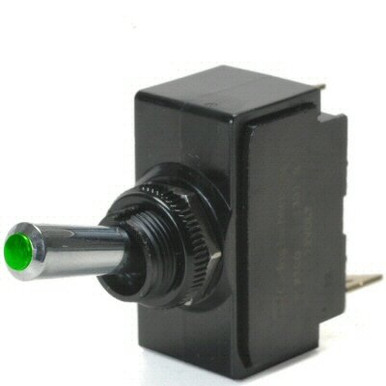 Green Lighted Tip On / Off 15 Amp Toggle Switch With Tab Terminals ...