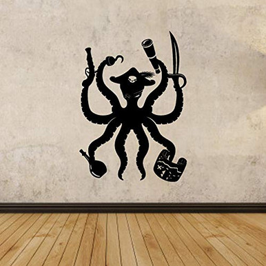 Octopus Sticker Decal-Octopus Pirate Adventures Kids Room-Wall Decals ...